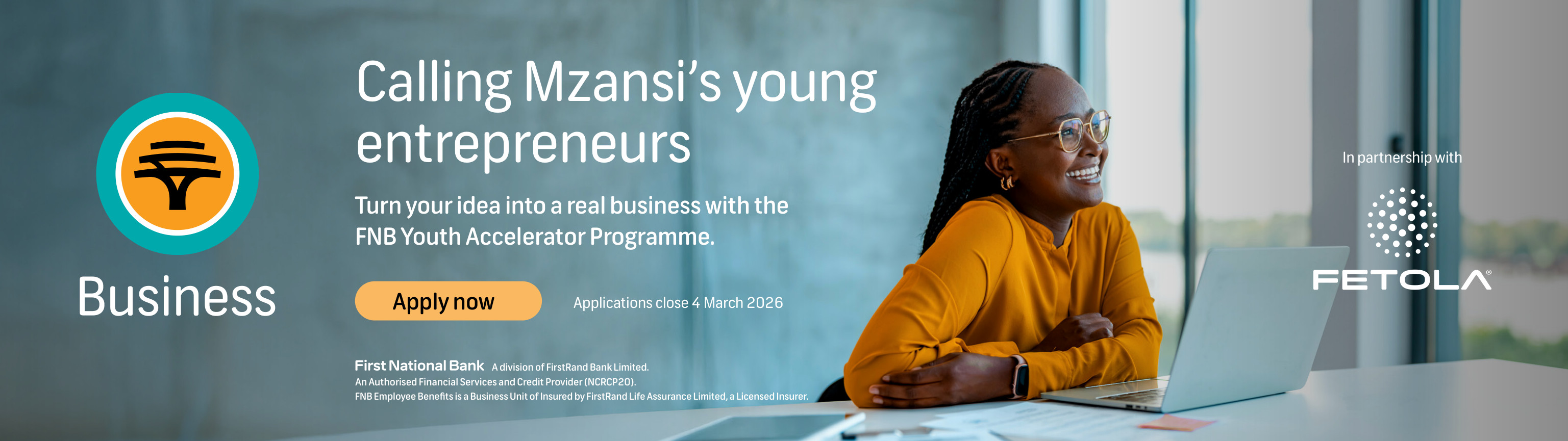 FNB Youth Start-Up Accelerator Application 2026